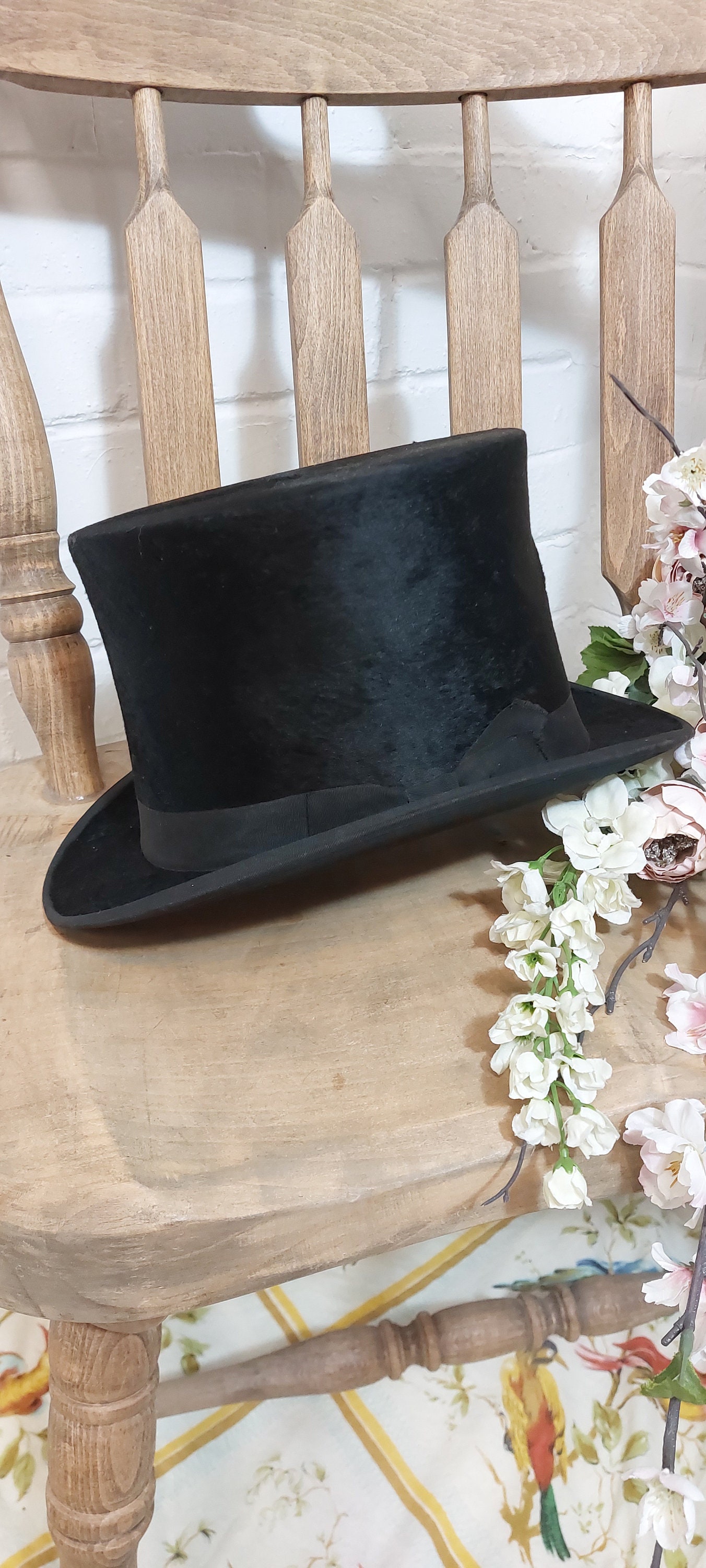 Beautiful Victorian Silk Top Hat - Etsy