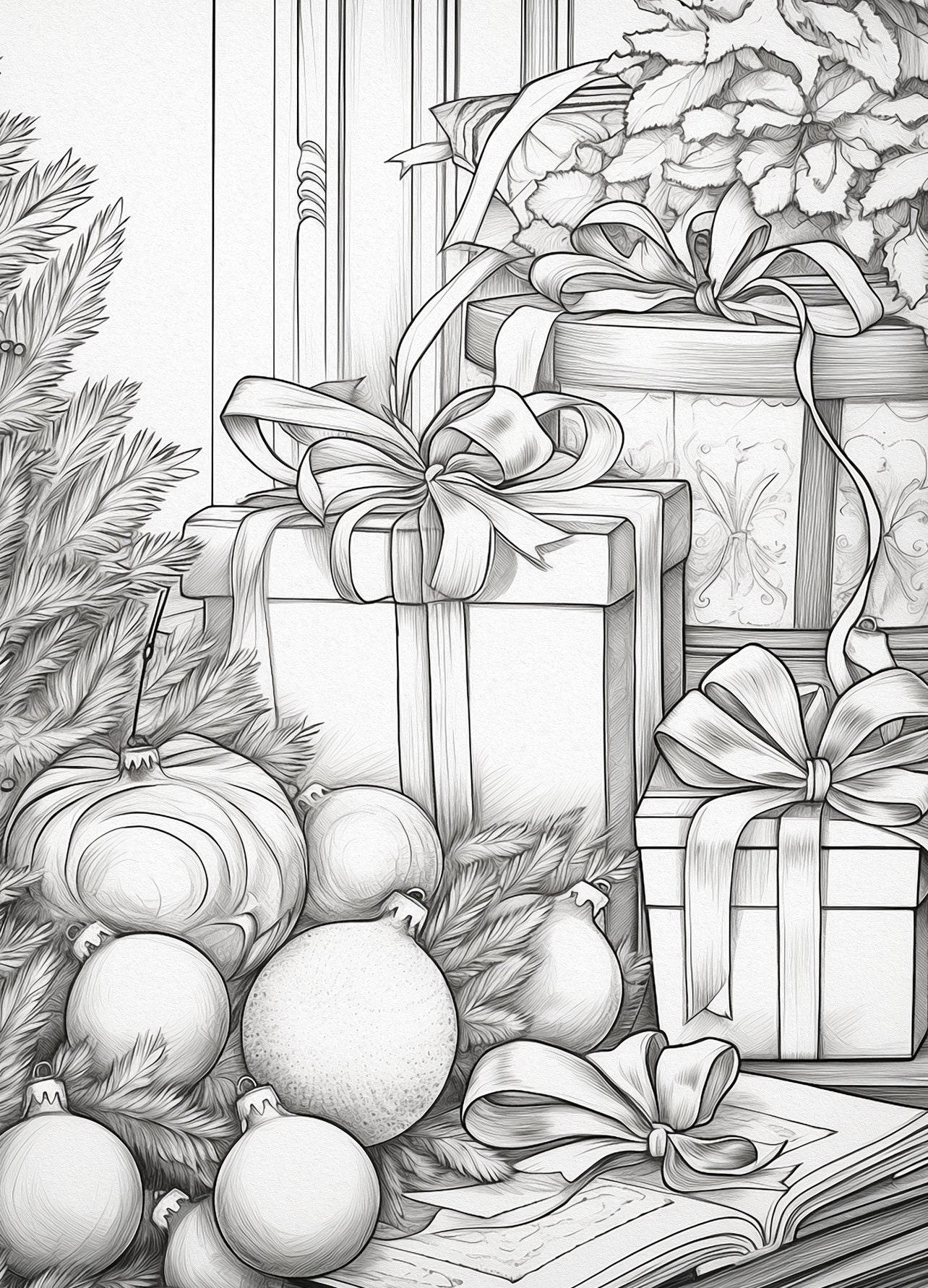 Joyful Christmas Coloring Book - Digital Download | Santa, Snowflakes ...