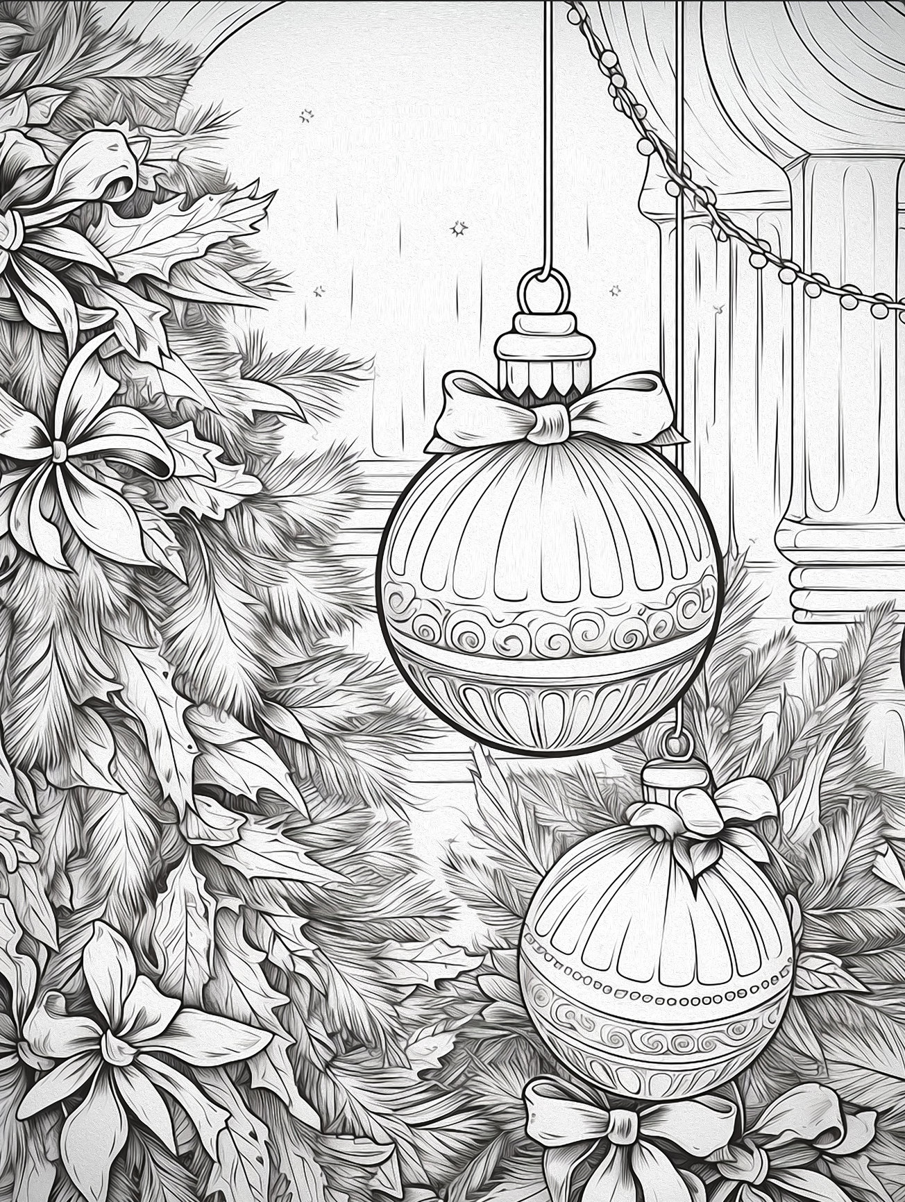 Joyful Christmas Coloring Book - Digital Download | Santa, Snowflakes ...