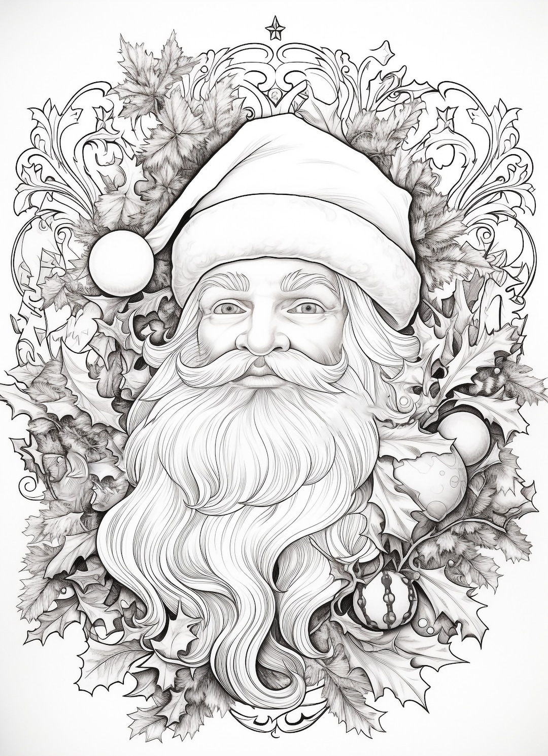 Joyful Christmas Coloring Book Digital Download Santa, Snowflakes, and ...