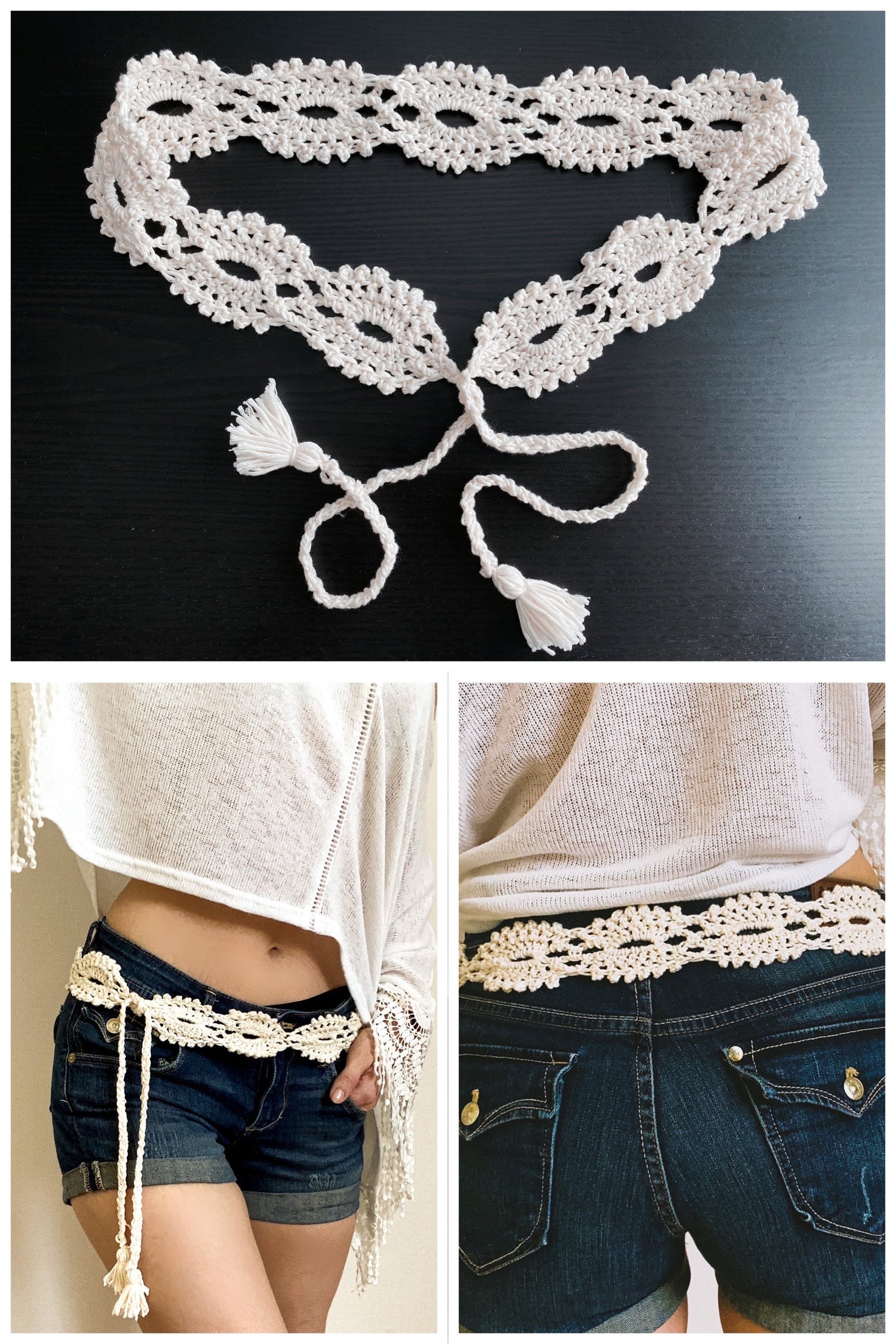 Chic Crochet Boho Belt Pattern (children & Adult Sizing) *instant PDF ...