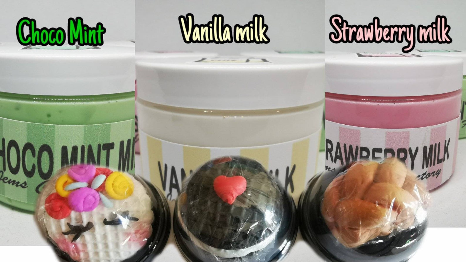 Vanilla milk Strawberry milk and Choco mint milk 4OZ with DIY | Etsy