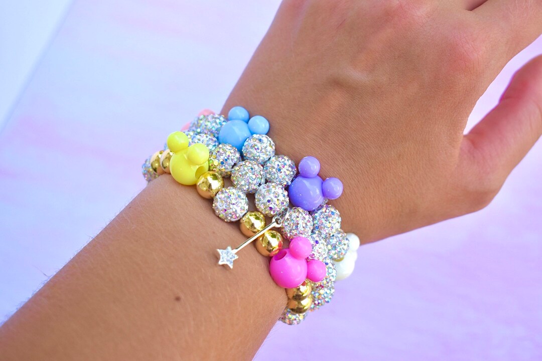 Mickey Mouse Inspired Disney Beaded Bracelet for Disney Vacation Disney ...