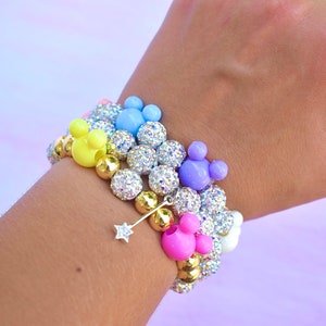 Mickey Mouse Inspired Disney Beaded Bracelet for Disney Vacation Disney ...