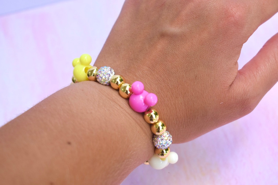 Mickey Mouse Inspired Disney Beaded Bracelet for Disney | Etsy