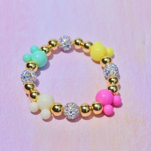 Mickey Mouse Inspired Disney Beaded Bracelet for Disney Vacation Disney ...