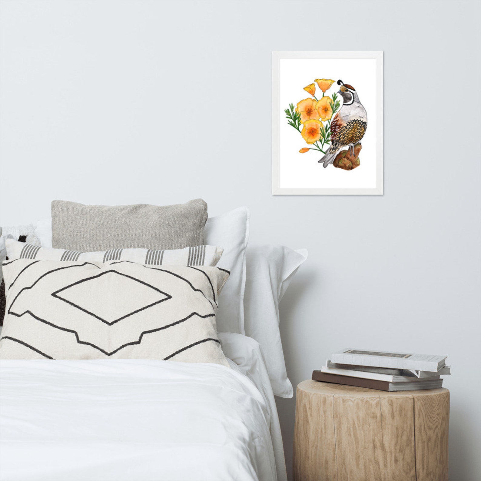 California Quail - Framed Poster - California Quail Gifts - Quail Gifts ...