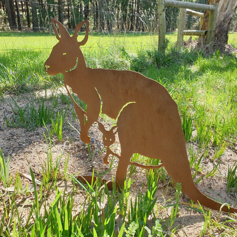 Kangaroo Metal Art - Etsy Australia