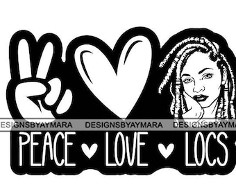 Peace Love Locs Svg - Etsy