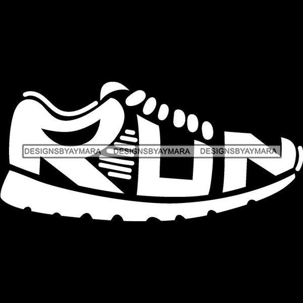 Run Shoe Print Svg - Etsy