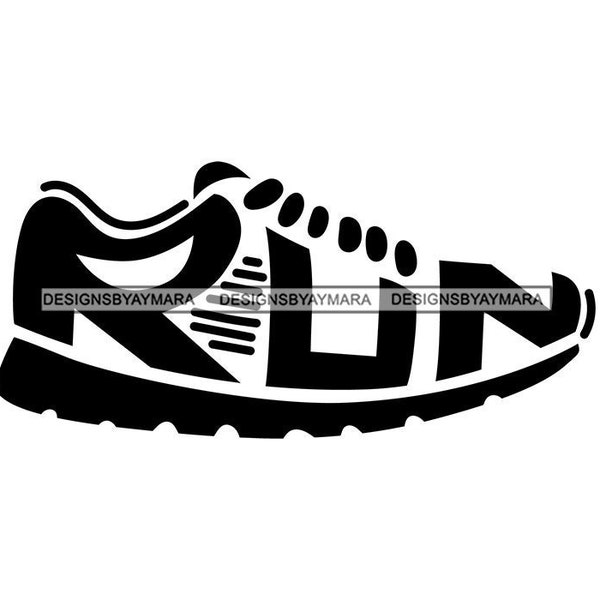 Run Shoe Print Svg - Etsy