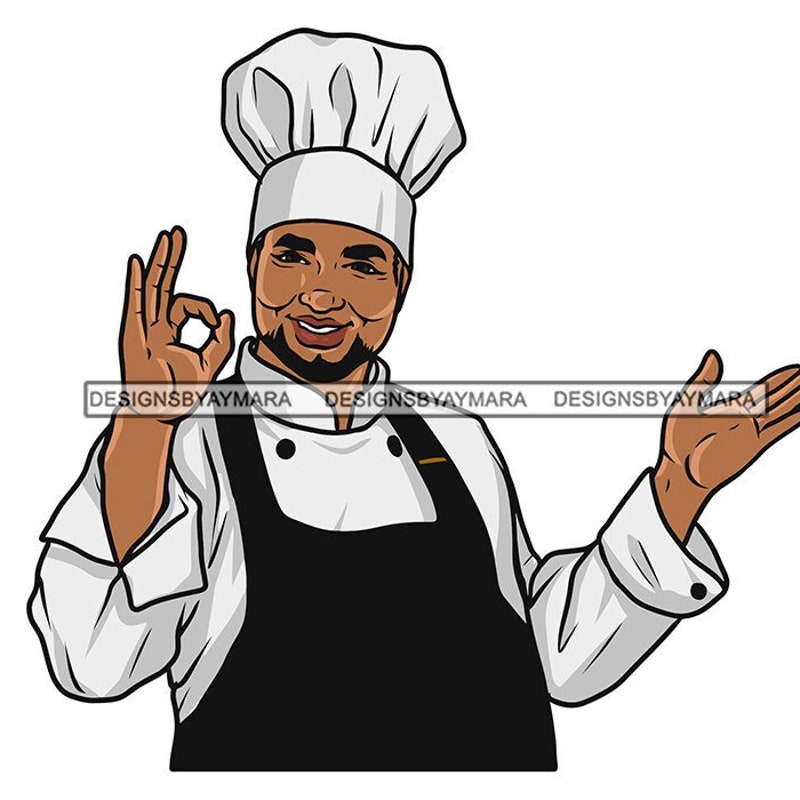Black Male Chef Svg - Etsy