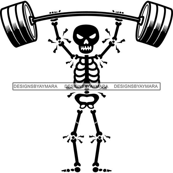 Weight Lifting Skull Svg - Etsy