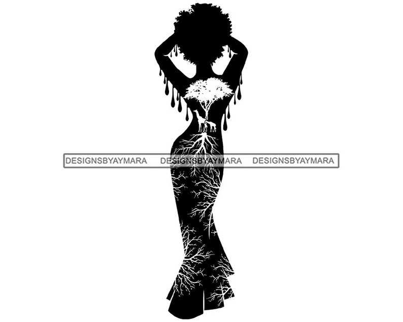 Sensual Woman Silhouette Erotic Exotic African Nature Proud Etsy