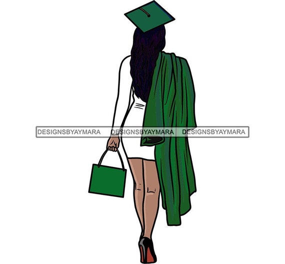 Graduation Woman Cap Green Regalia Education College Ceremony - Etsy