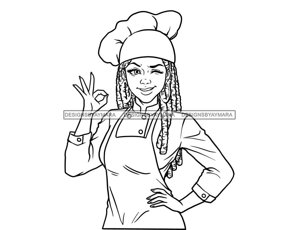 Female Chef Coloring Pages