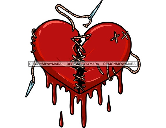 Red Hearts With Scars