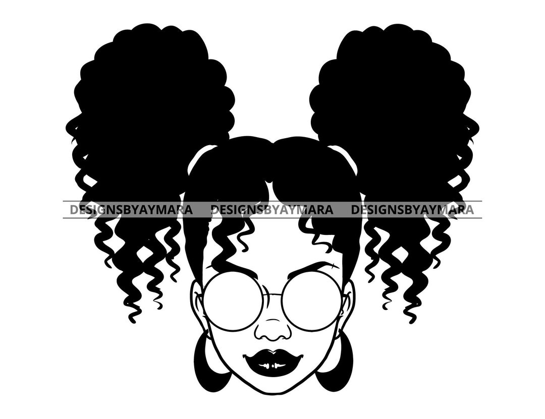 Melanin Woman Diva Pony Tails Sunglasses in Bw Hoop Earrings Black Lips ...
