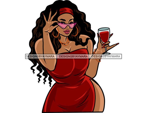 Sexy Latina Woman Portrait Holding Wine Glass Drink Alcohol Etsy