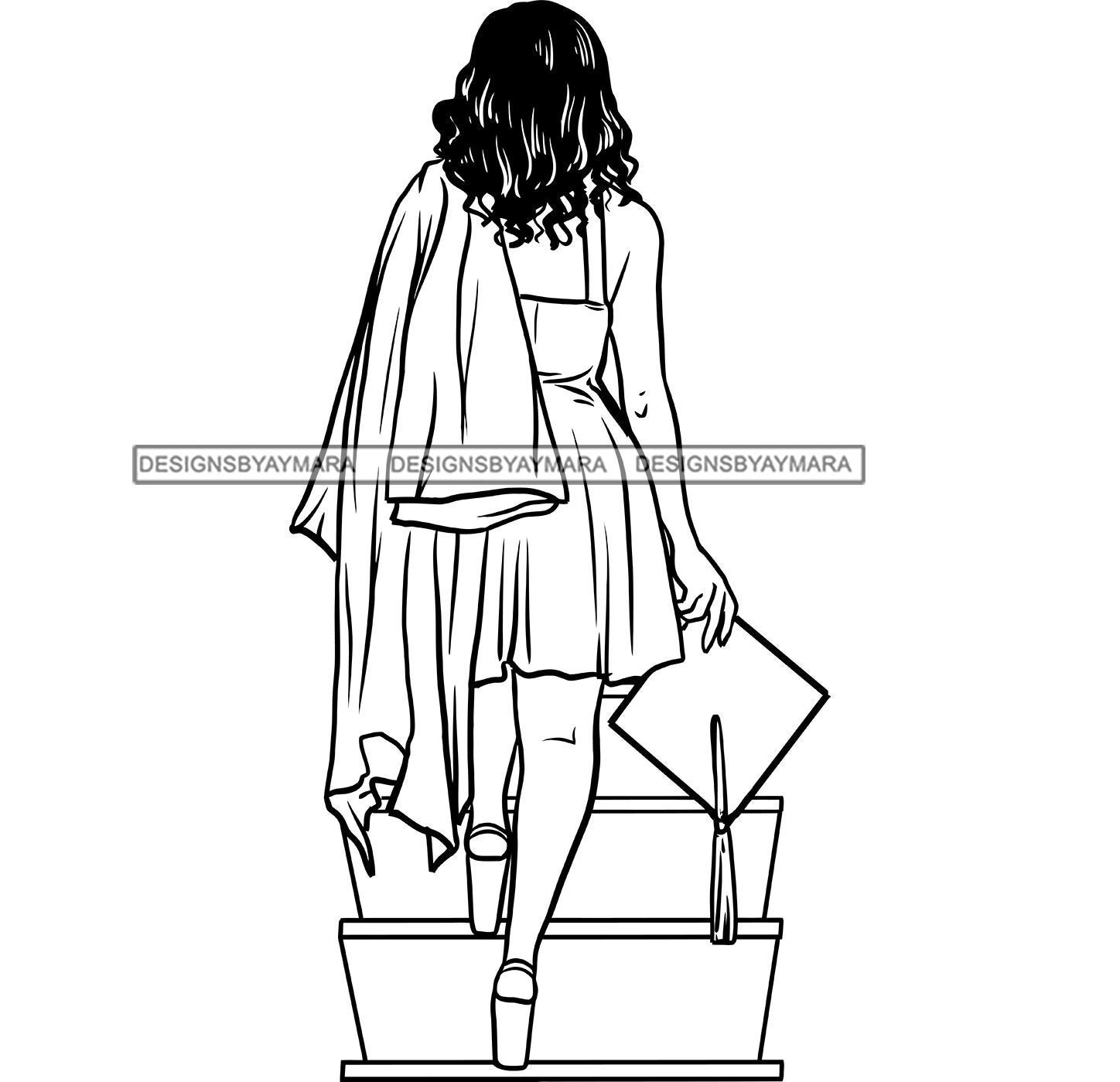 Graduate Walking Silhouette