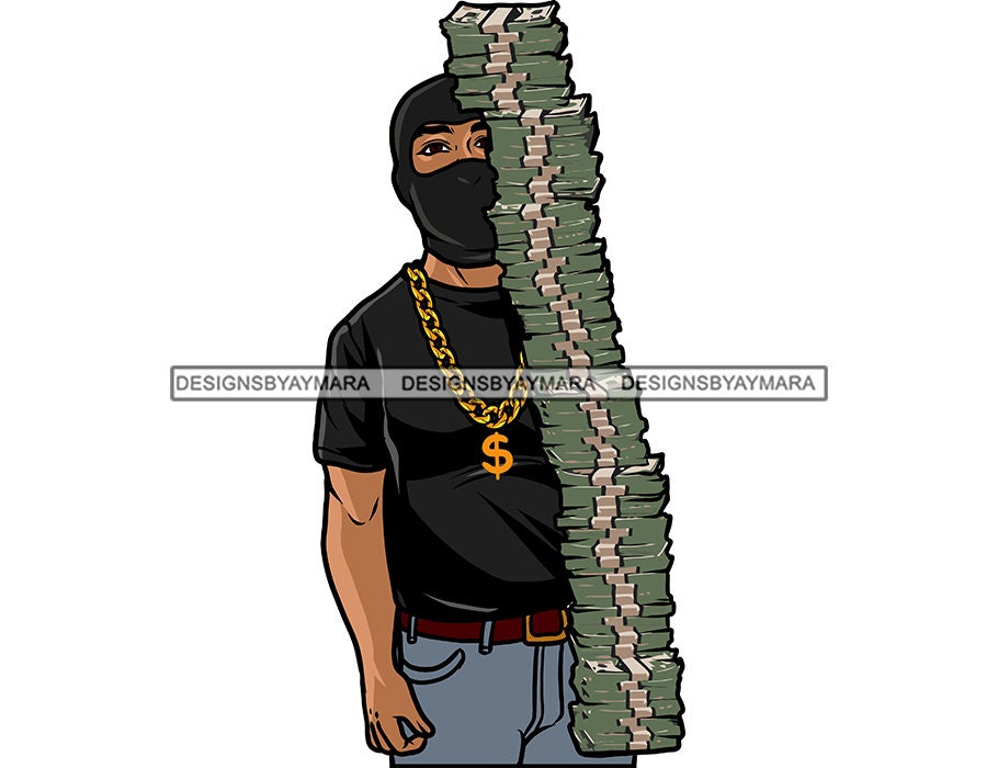 Gangster Dope Man Wearing Ski Mask Balaclava Face Mask Crime - Etsy