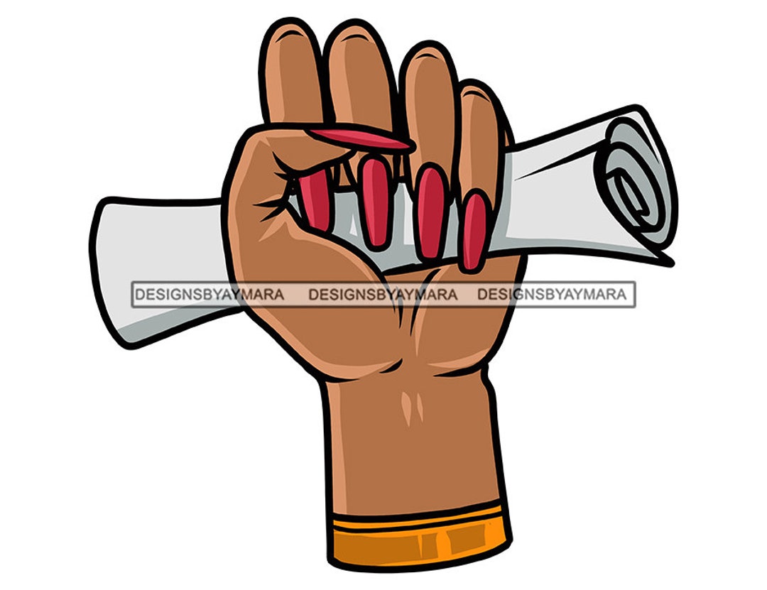 Graduation Woman Hand Holding Diploma Certificate Graduate Graduating ...