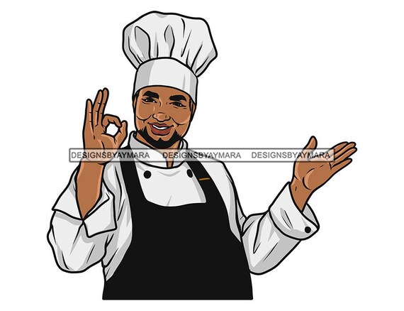 Male Chef Chubby Big Man Culinary Food Cooker Cook Kitchen - Etsy