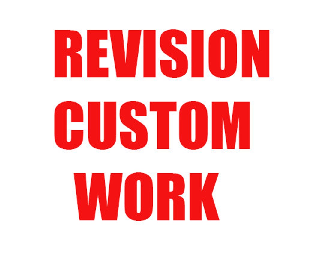 One Revision Custom Design - Etsy