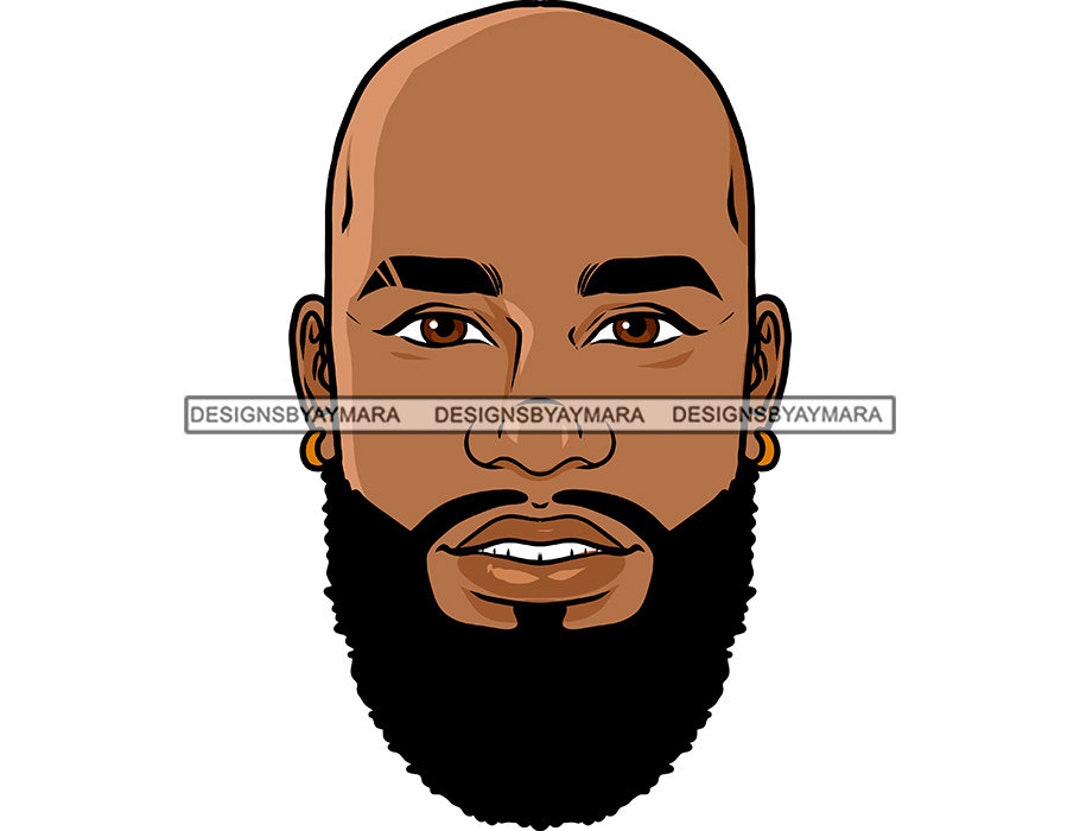 Attractive Bald Man Portrait Handsome Male Without Hair Masculine ...