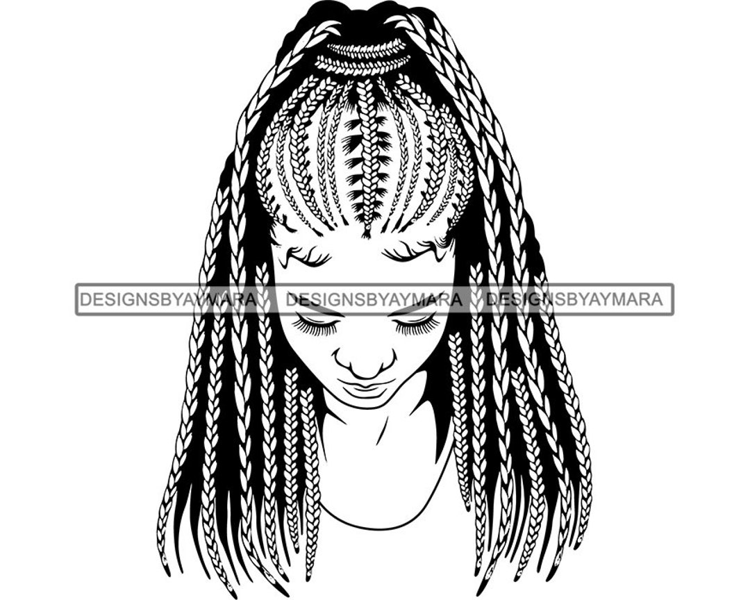 Woman Braids Braided Hairstyle Salon Logo Designs Updo Bun Melanin ...