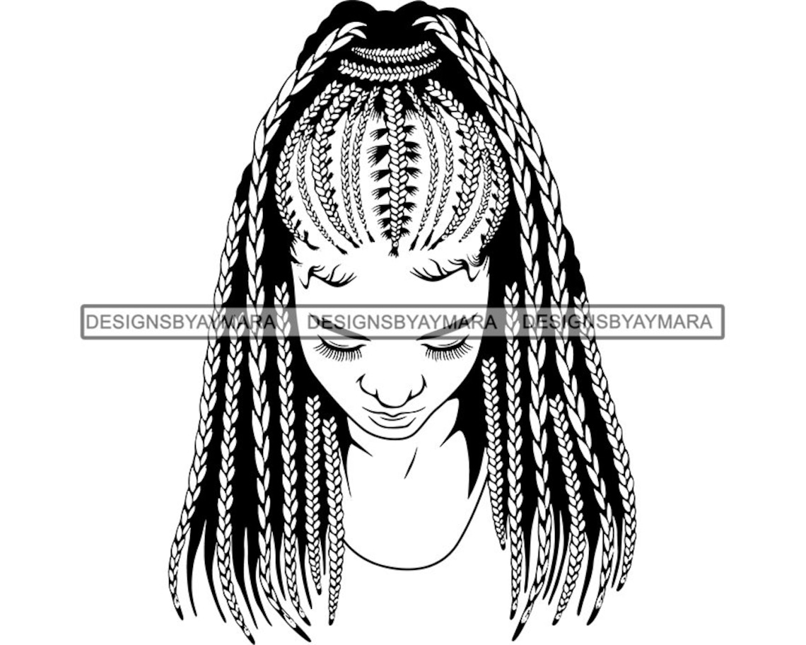 Woman Braids Braided Hairstyle Salon Logo Designs Updo Bun - Etsy