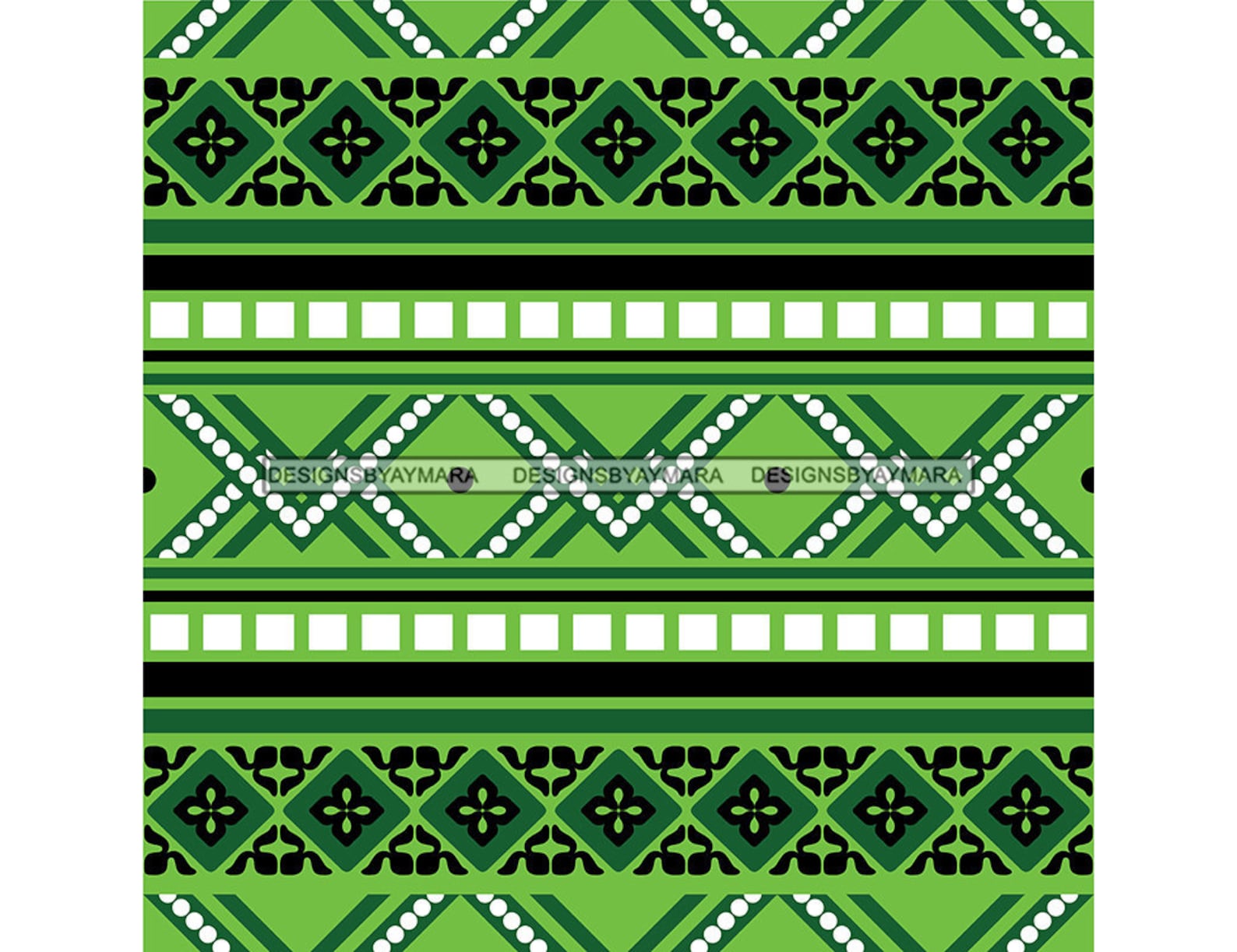 Native American Pattern 5 Background Black Green Gold Print | Etsy