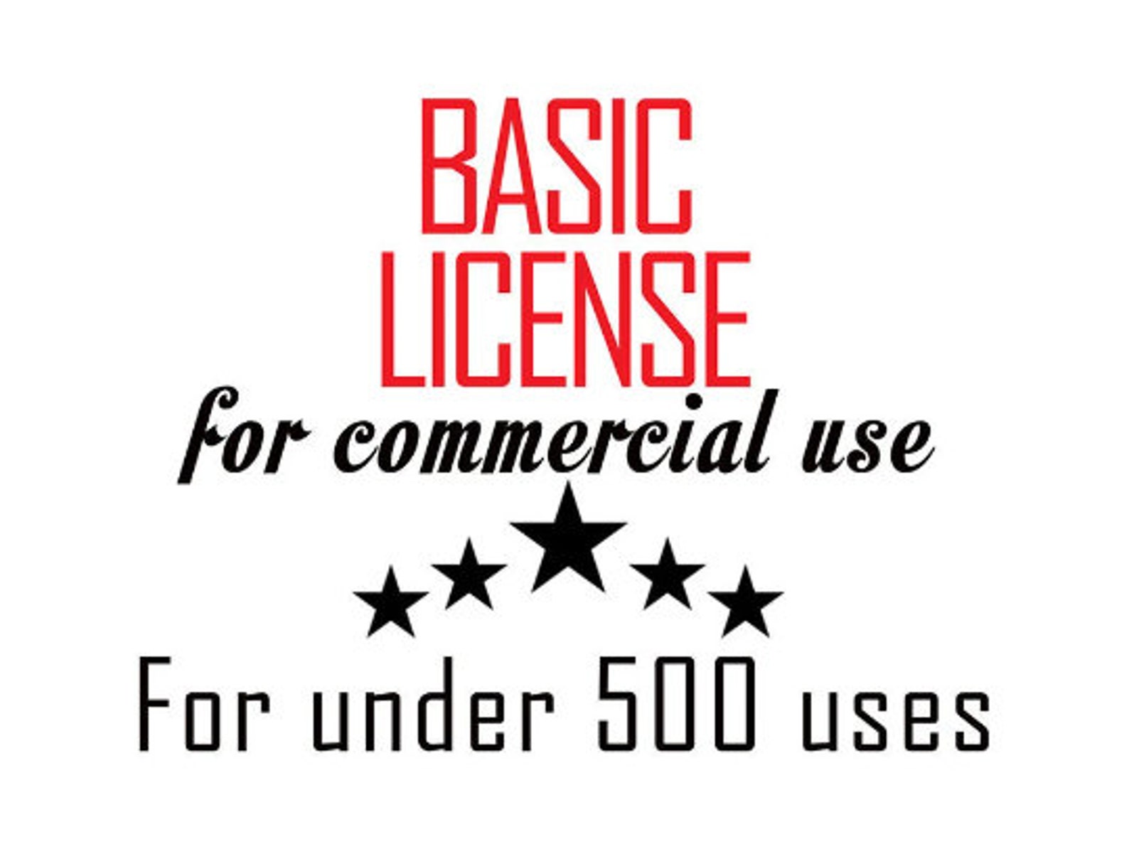 Basic Commercial License for 1 Design From This Shop Basic Commercial ...