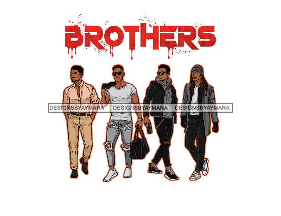 Four Brothers Drip Brother Love Hanging Out Duffle Bag Afro Ripped ...