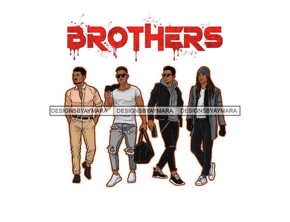 Four Brothers Drip Brother Love Hanging Out Duffle Bag Afro | Etsy