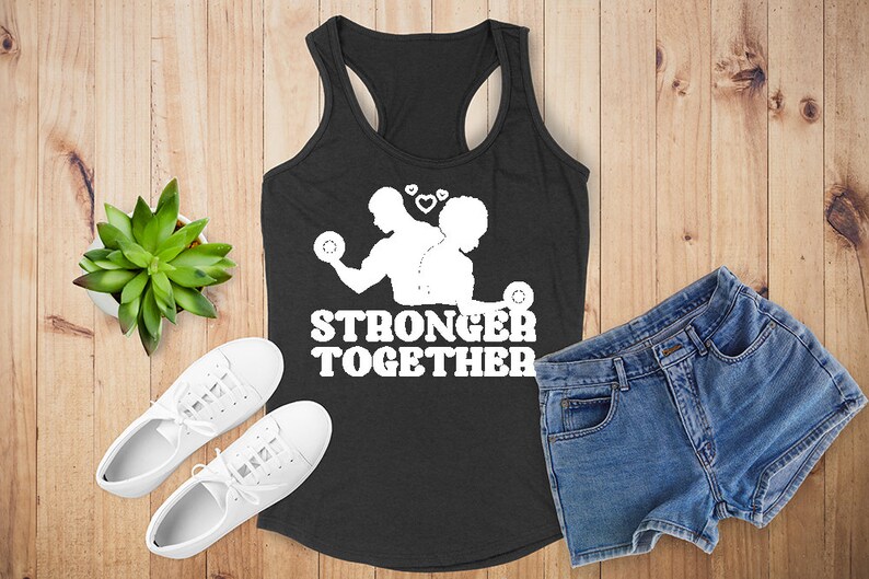 Stronger Togueter Couple Workout Quotes Motivation Fit Woman Man ...