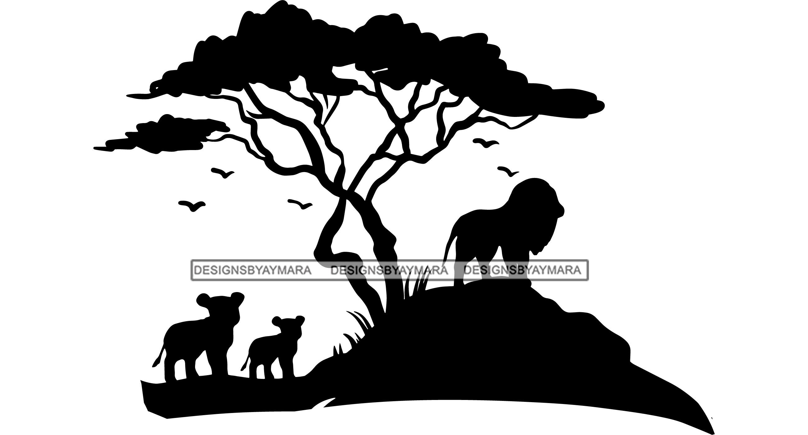 Safari Tree Silhouette