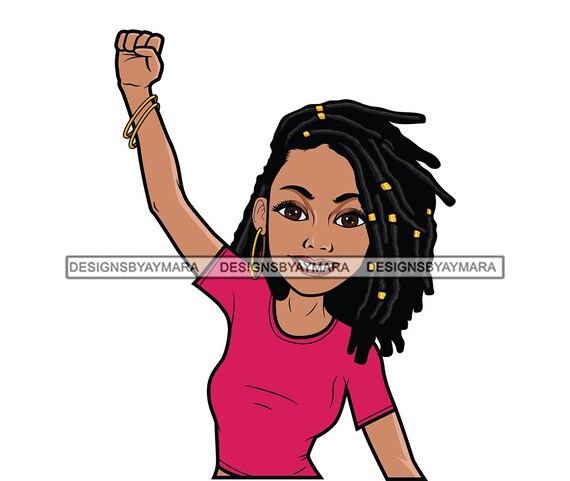 Melanin Woman Dreads Locs Dreadlocks Hairstyle Smiling Nubian - Etsy