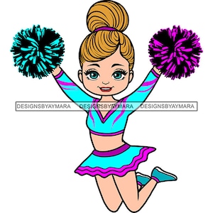Cheerleading Baby Girl Cheer Cheerleader Cheer Squad Pom-poms Spirit ...