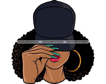 Afro Woman Hat Svg - Etsy