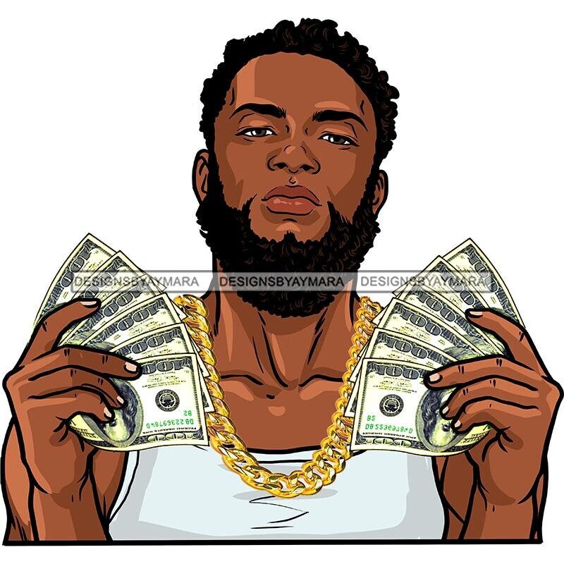 Black Man With Money Pfp