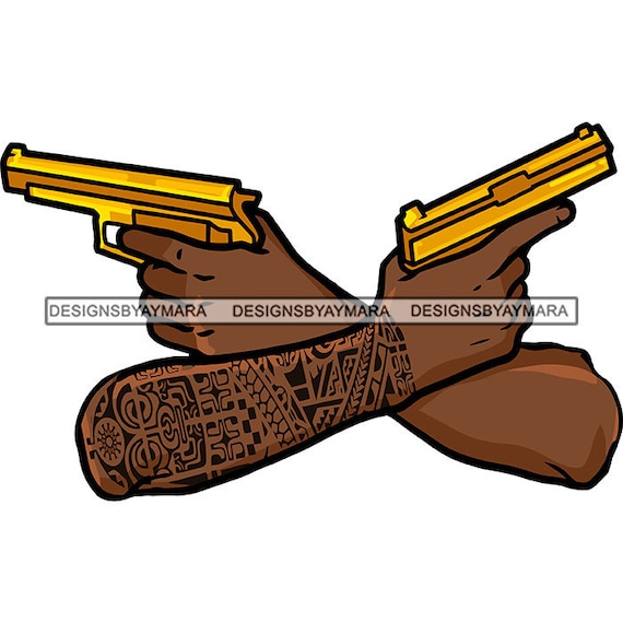 Two Guns Clipart