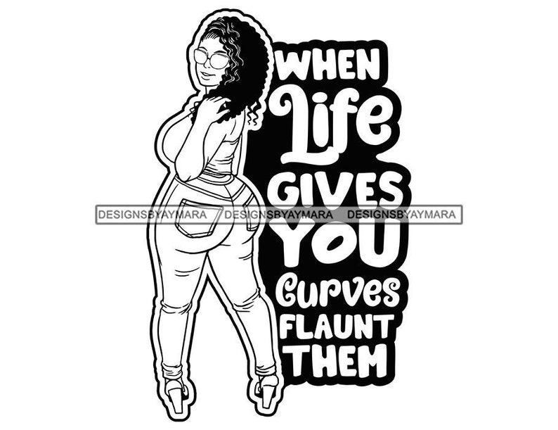 When Life Gives You Curves Flaunt Them Plus Size Woman Heels Etsy