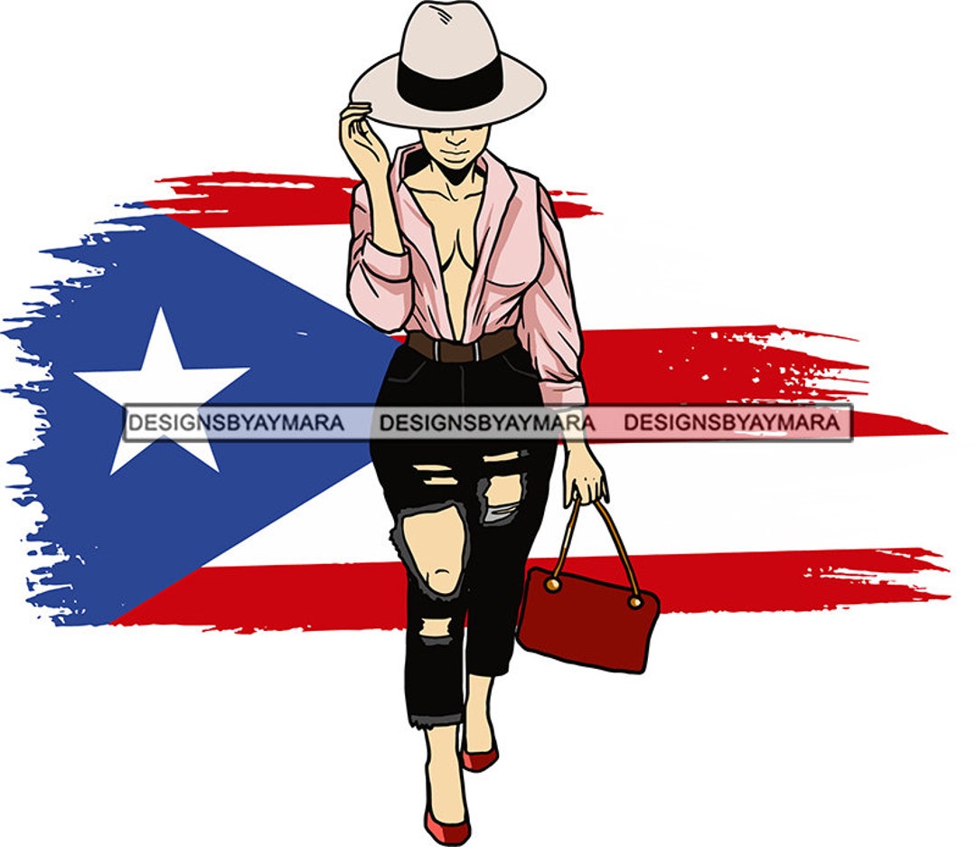 Boricua Puerto Rican Goddess Latina Beautiful Woman Distressed Puerto ...