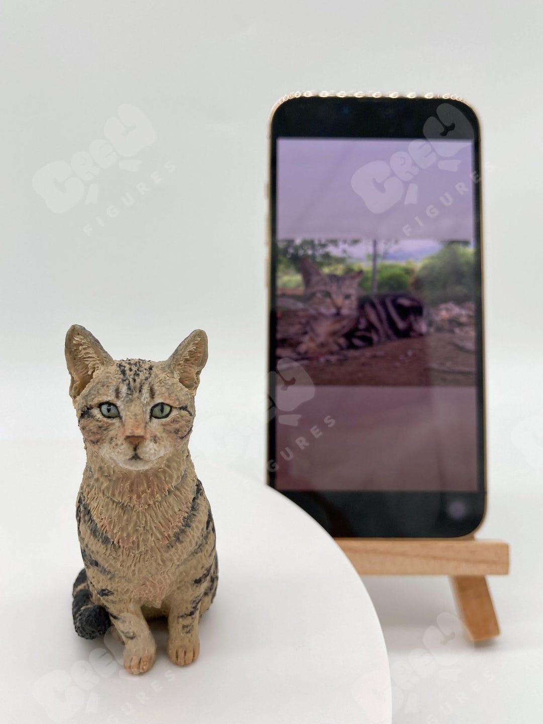 Custom Miniature Pet Figurine Tabby Cat Pawsome Statue - Etsy