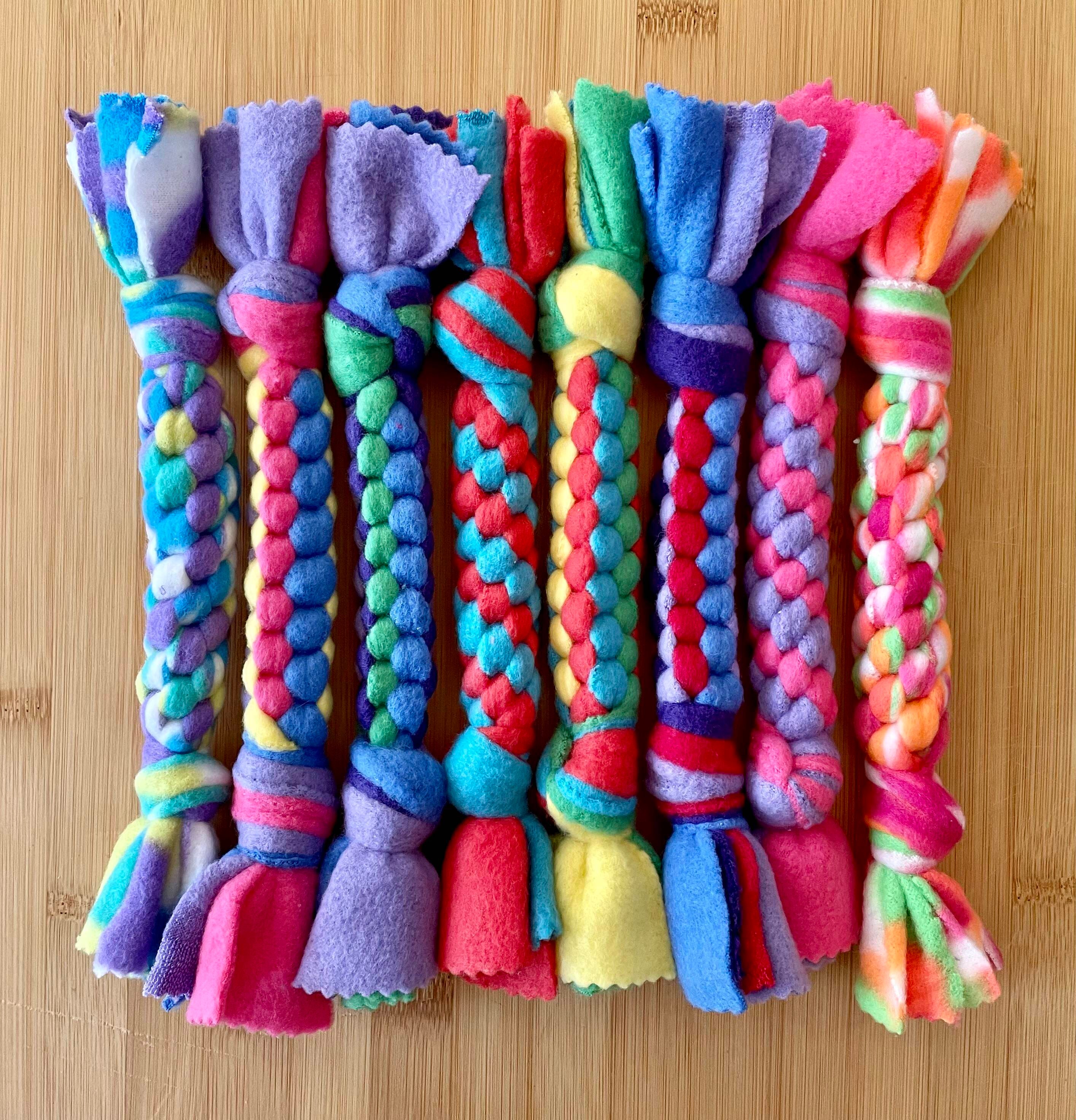 Braided Fleece Dog Tug Toys Etsy