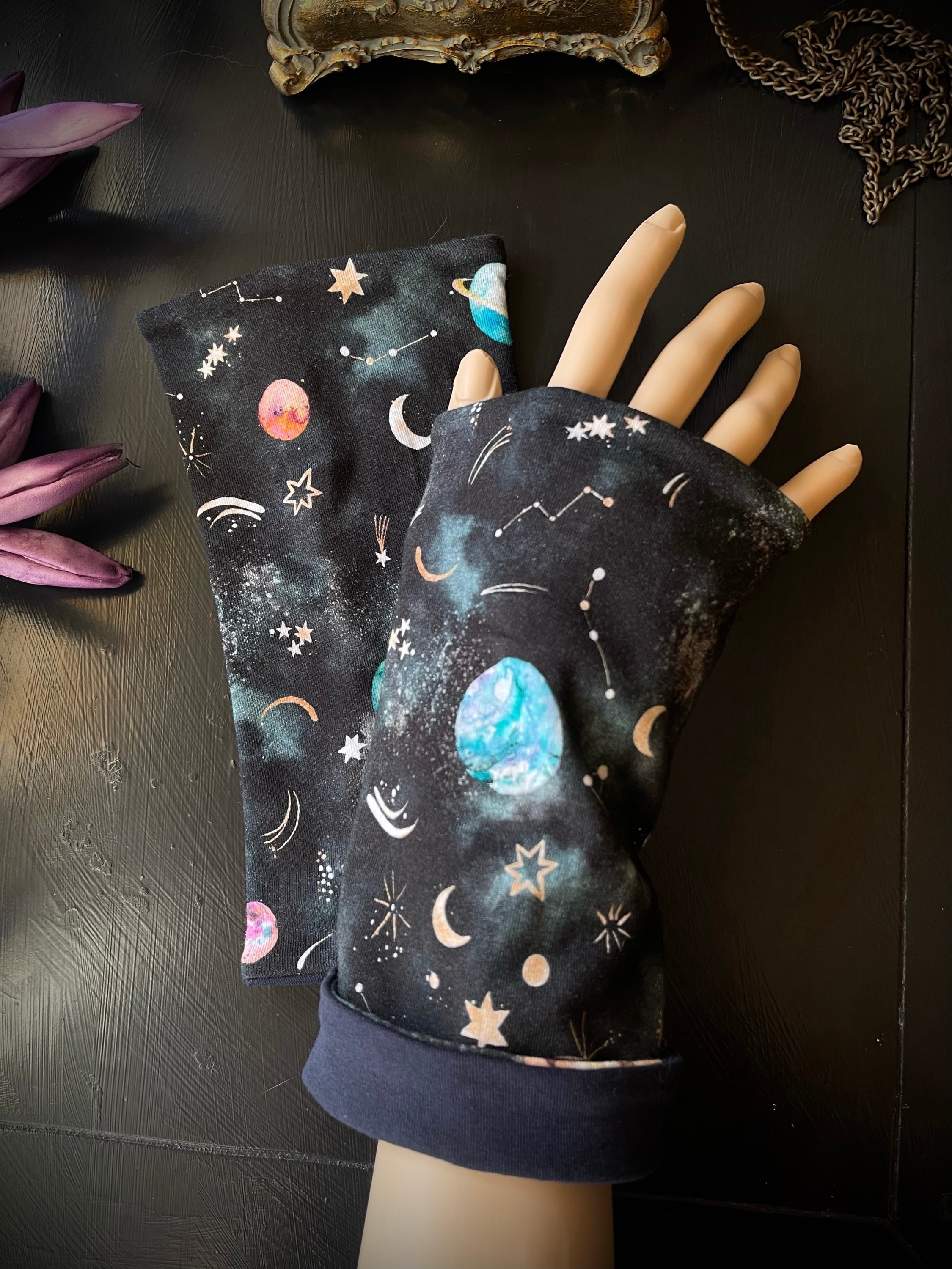 Gauntlets Space & Stars Night Sky Galaxy Hand Warmers | Etsy