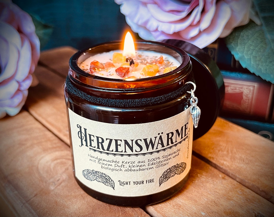 Handmade Soy Candle "heart Warmth", Scented Candle Made of Pure Soy Wax ...
