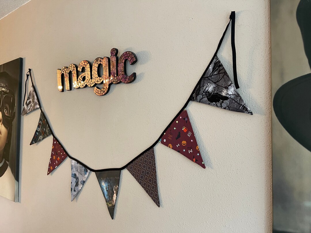 Cadena de banderines Dark Design II, cuervos, lobos, etc., único, 2,30 ...