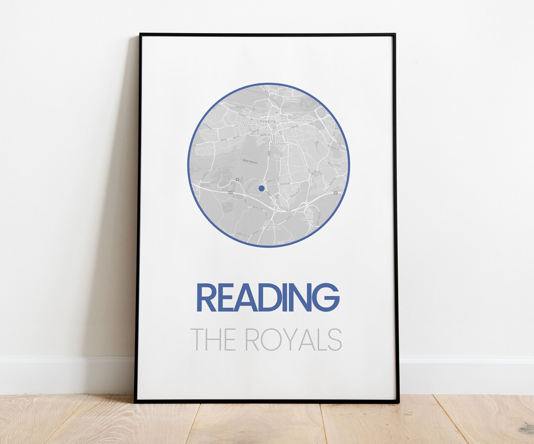 Reading FC, Madjeski Stadium Location Map Print - Etsy